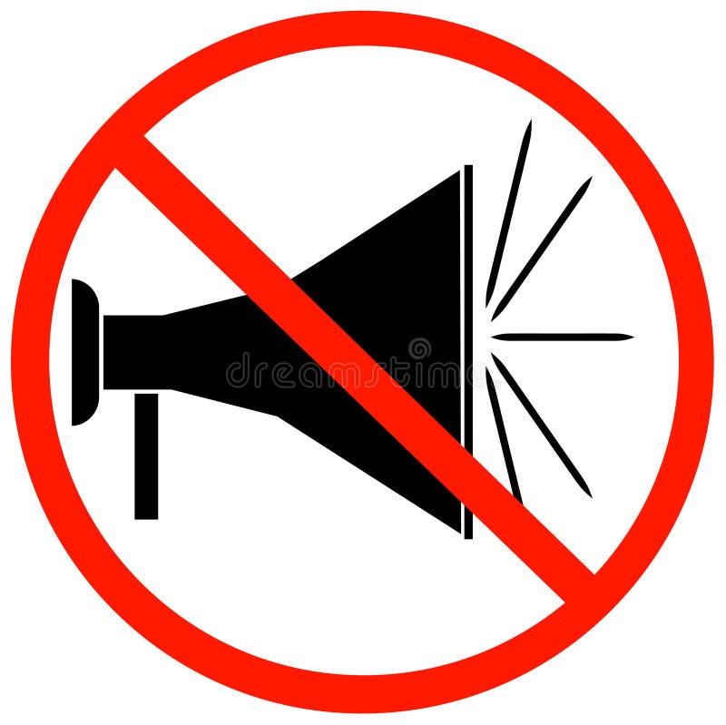No megaphones allowed stock vector. Illustration of illustrated - 5256377