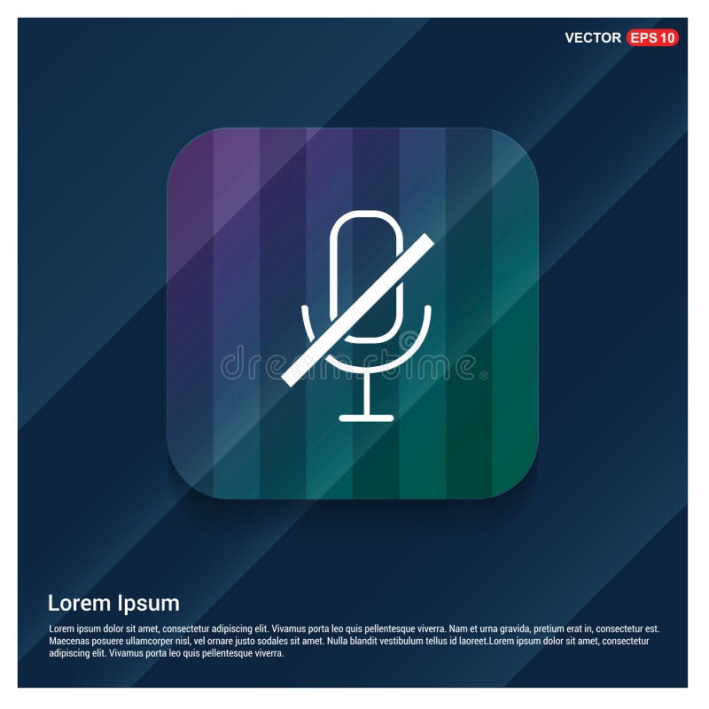 No Microphone icon stock vector. Illustration of badge - 122010284