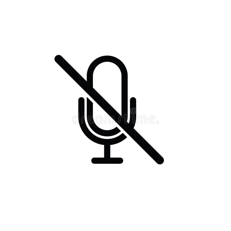 No Microphone Icon. Microphone Mute Prohibiting Sing Stock Vector ...