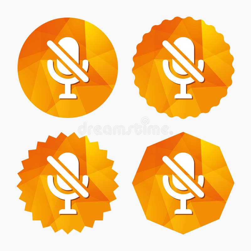 No Microphone Sign Icon. Speaker Symbol Stock Vector - Illustration of ...