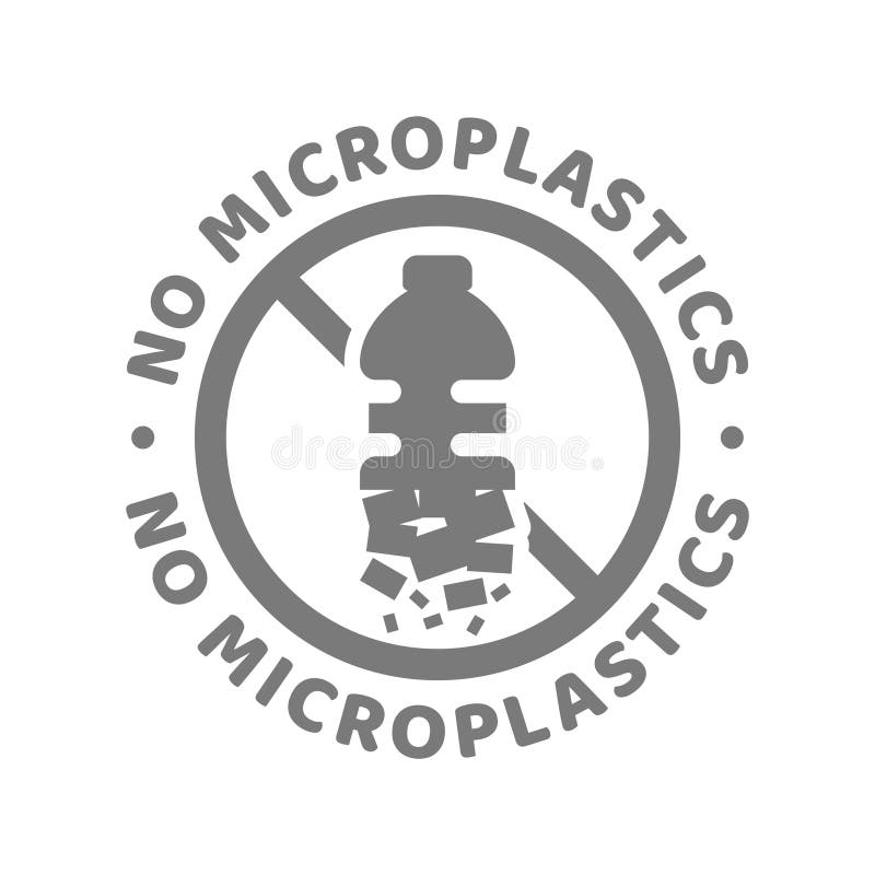 No Microplastic, Plastics Pollution Vector Label Stock Vector ...