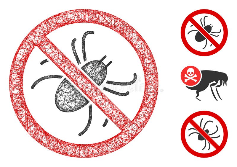 No Mite Polygonal Web Vector Mesh Illustration Stock Illustration ...