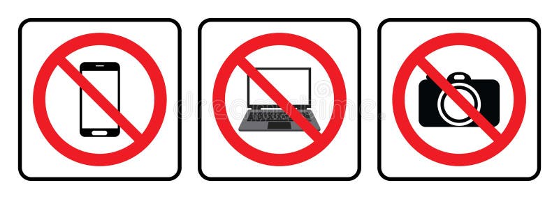 No Phone Icon and No Laptop Icon Stock Vector - Illustration of design ...