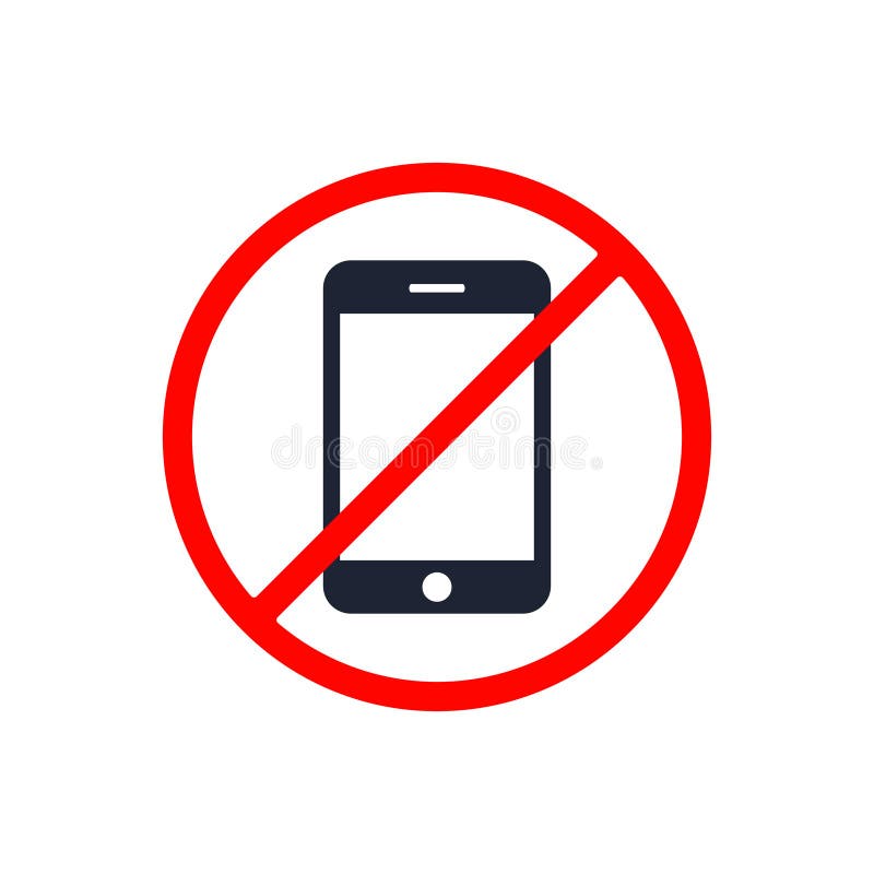 No Mobile Phone Signal Forbidden Sign, Vector Isolated Illustration ...