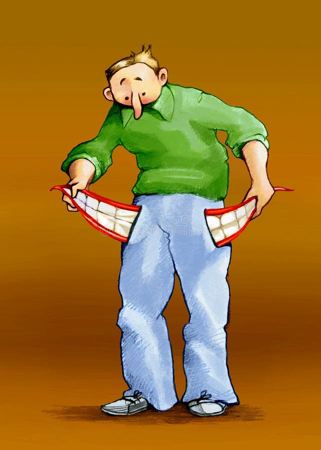 No money stock illustration. Illustration of pockets - 52835700