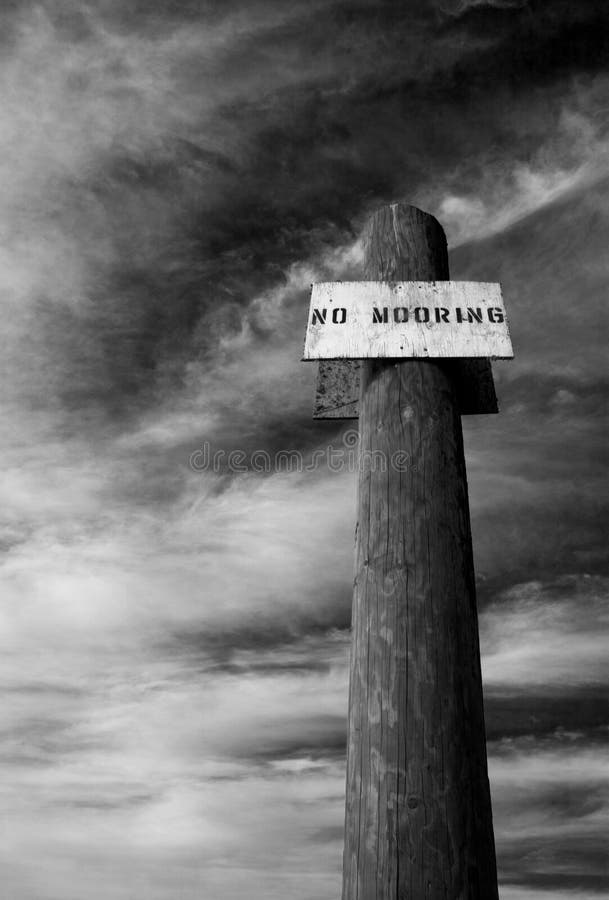 No Mooring 4 stock photo. Image of white, warning, clatsop - 520334