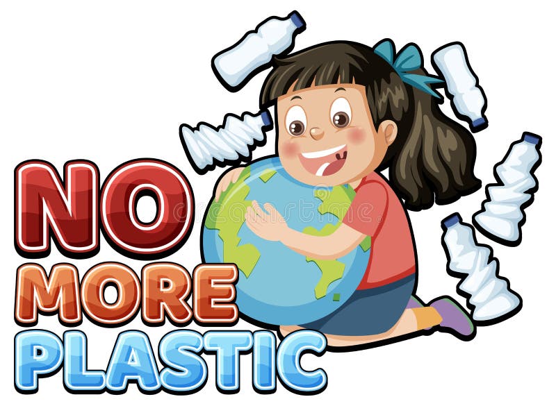 No More Plastic Logo Banner Design Stock Vector - Illustration of ...