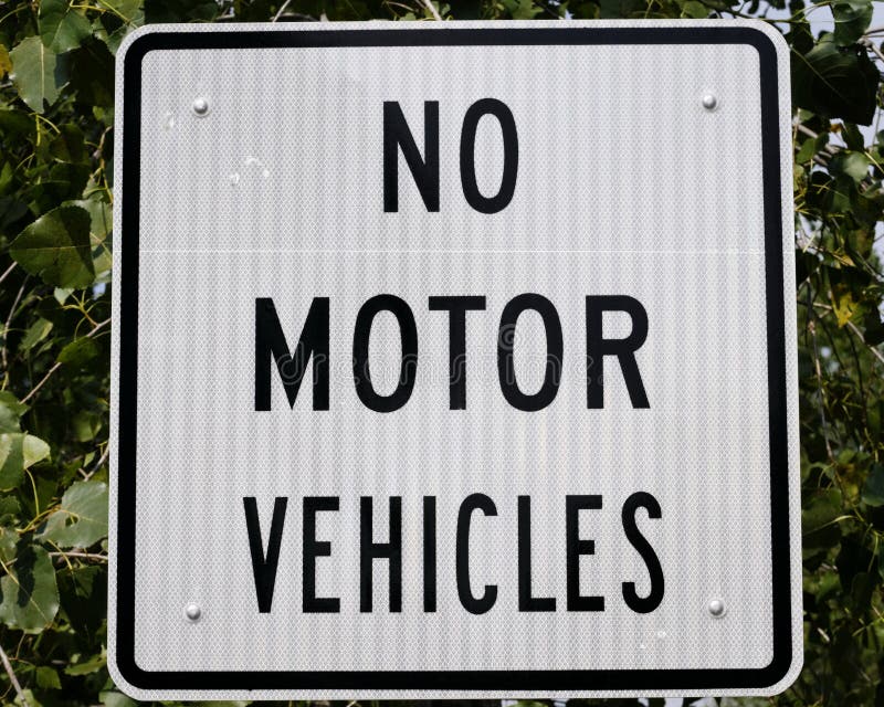 No Motor Vehicles Sign stock photo. Image of sign, vehicle - 15804054