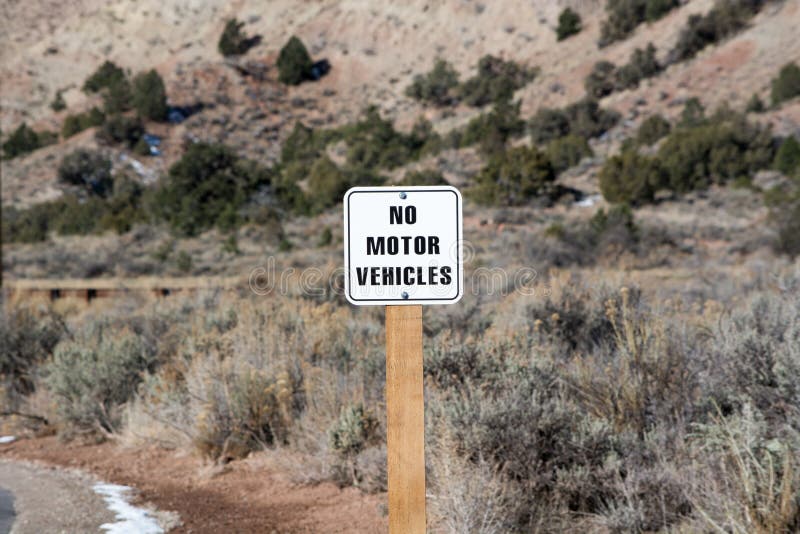 No Motor Vehicles Sign stock photo. Image of motor, forbid - 47223056