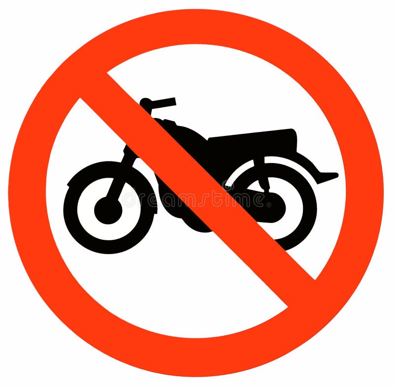 No Motorcycle Sign on Tel Aviv Street Stock Photo - Image of ...