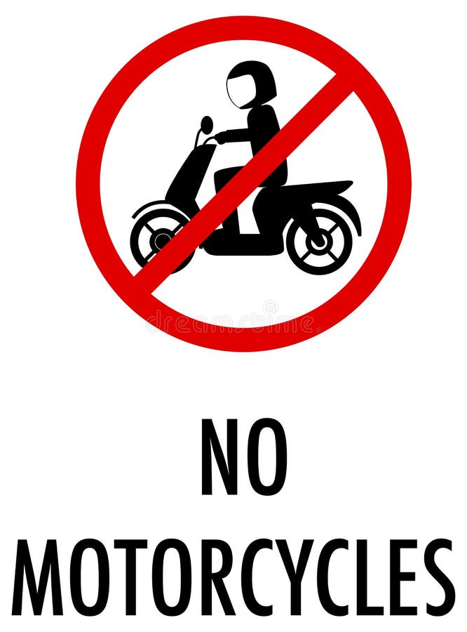 No motorcycles sign stock illustration. Illustration of circle - 29720778