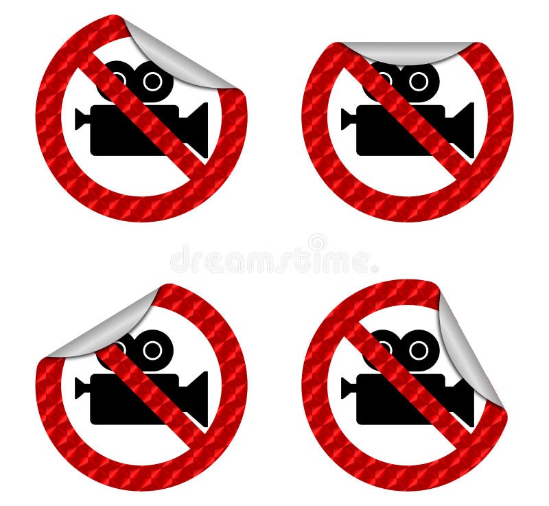 No movie camera sign stock illustration. Illustration of media - 184227912