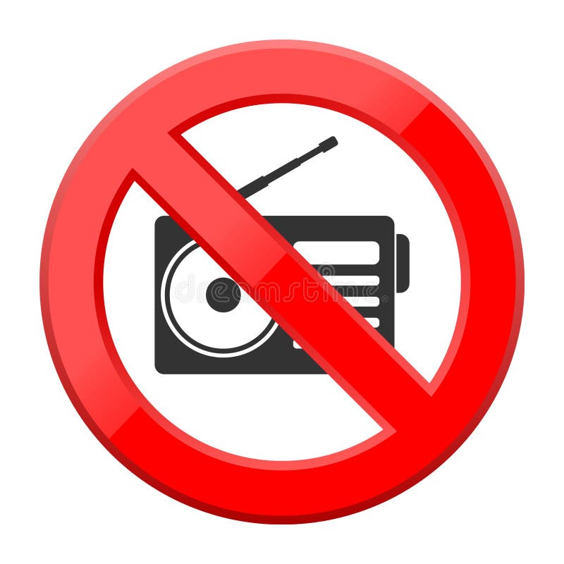 No Music No Noise Red Warning Sign Stock Illustrations – 304 No Music ...