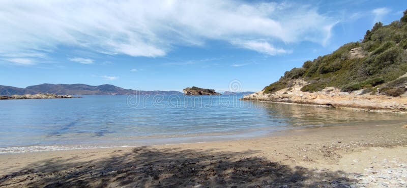 No Name Beach at Peloponnese Stock Image - Image of terrain, sand ...