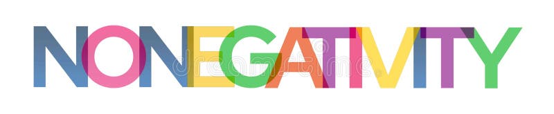 No Negativity. Phrase on a White Background in Rainbow Letters Stock ...