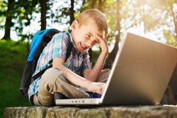 No Network Coverage. Angry Boy. Stock Photo - Image of casual ...