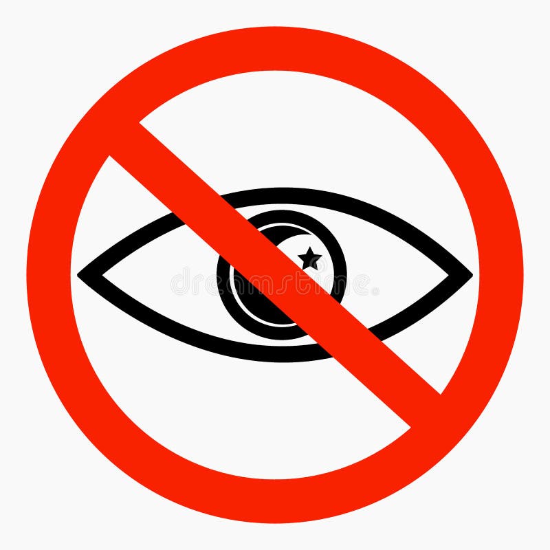 No Night Vision. Night Video Ban Stock Vector - Illustration of look ...