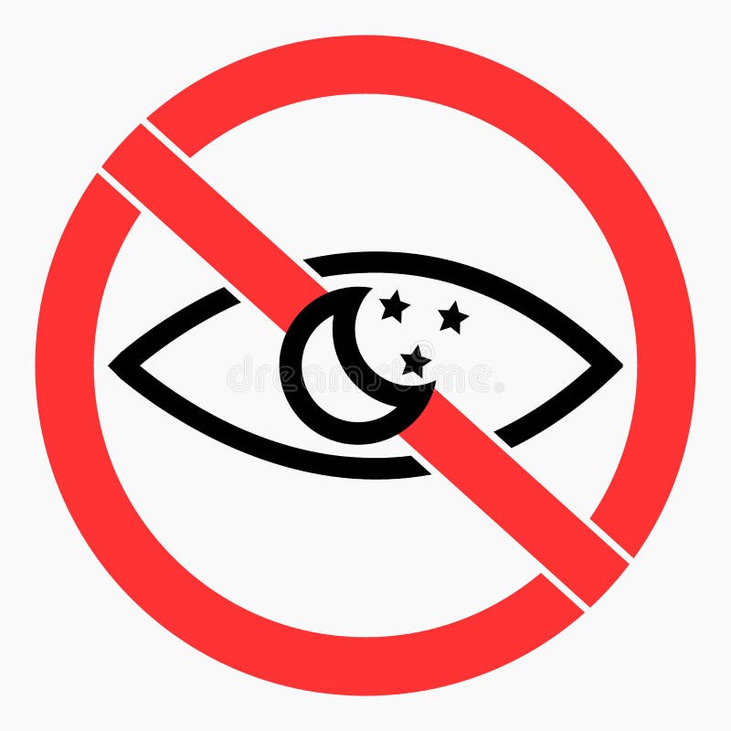 No Night Vision. Night Video Ban Stock Vector - Illustration of thumb ...