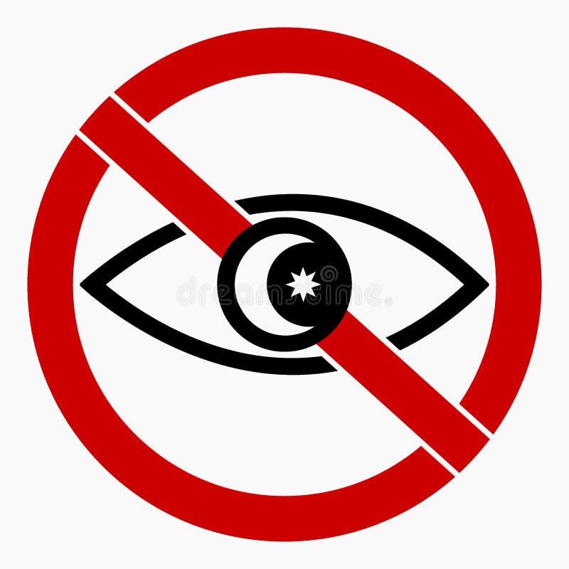 No Night Vision. Night Video Ban Stock Illustration - Illustration of ...