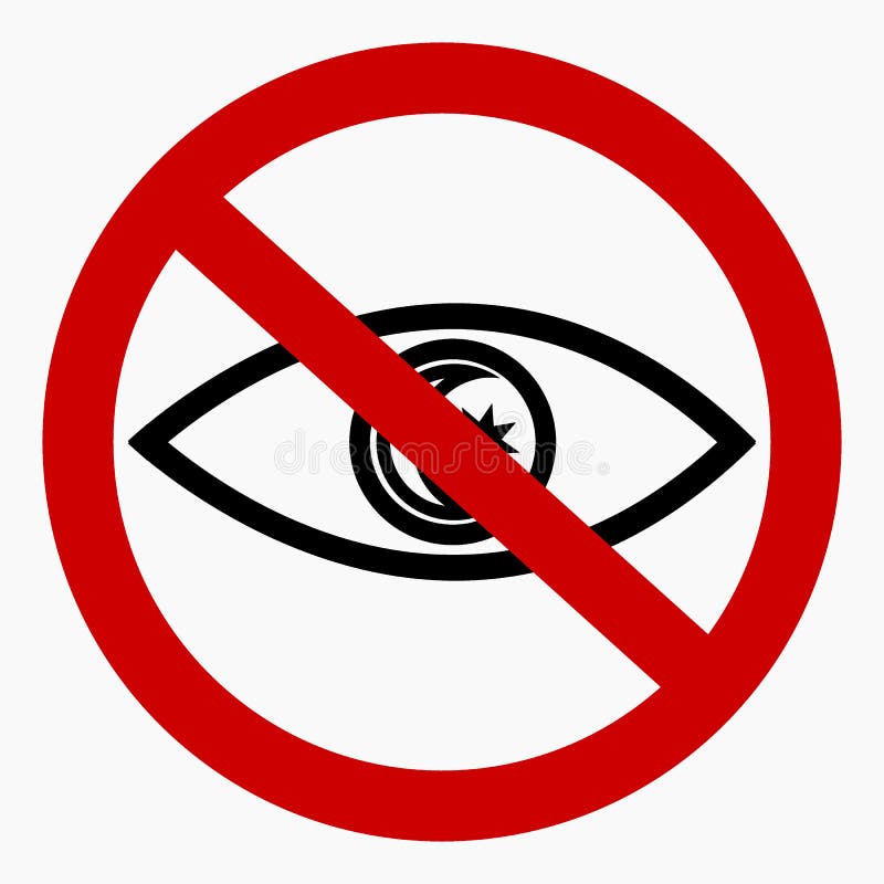 No Night Vision. Night Video Ban Stock Vector - Illustration of sight ...