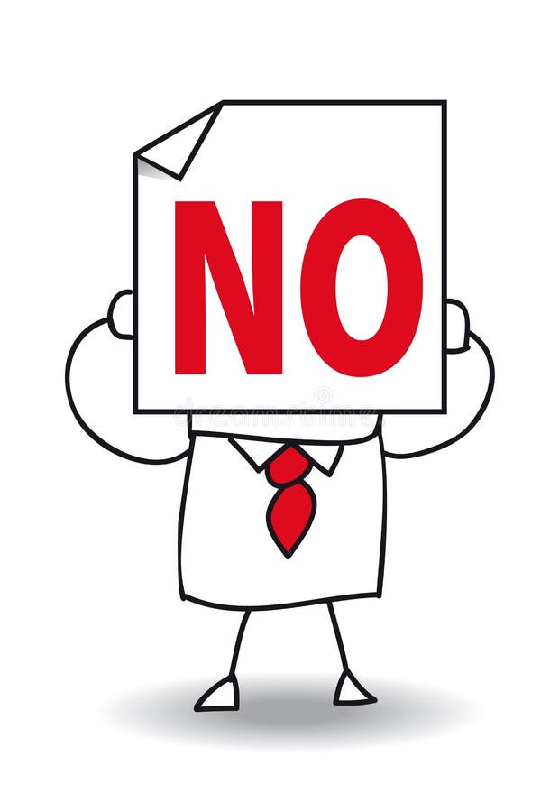 No and no stock vector. Illustration of paper, hide, emotion - 50986269
