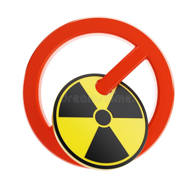 No/not sign atom stock illustration. Illustration of radioactive - 19404272