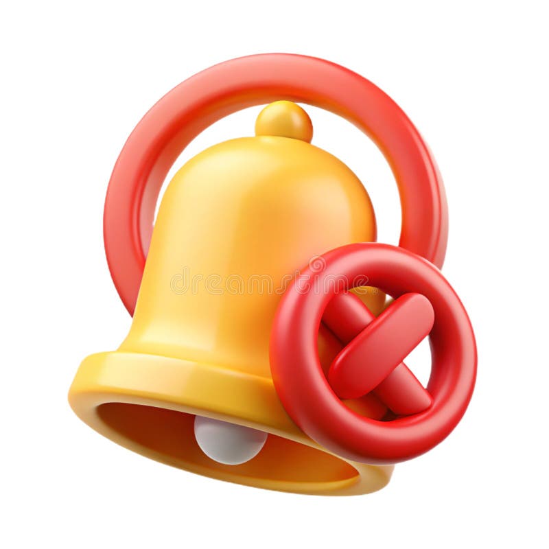 No Notification 3D Icon stock illustration. Illustration of concept ...