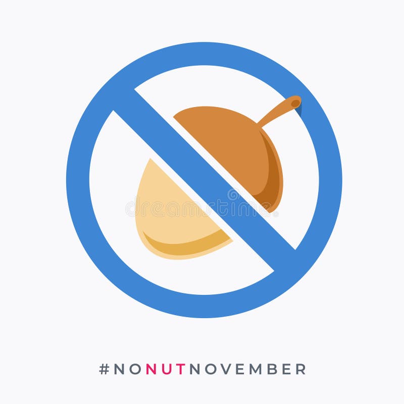 No Nut is Allowed. Nut is Forbidden Stock Illustration - Illustration ...