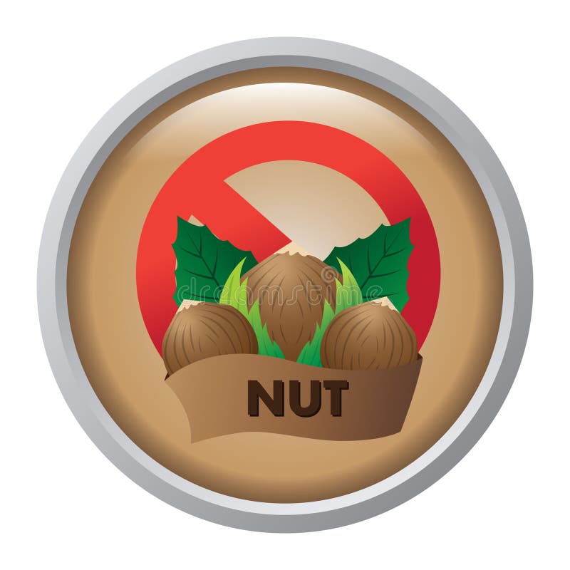 No Nut Sign. Vector Illustration Decorative Design Stock Vector ...