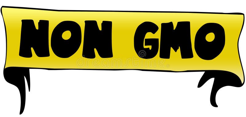 NO OGM En El Ejemplo Amarillo De La Cinta Stock de ilustración ...