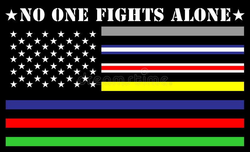 No one fights alone stock illustration. Illustration of medical - 180922264