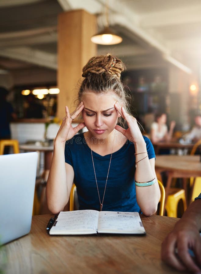 No One Said it Would Be Easy.... Cropped Shot of a Young Student ...