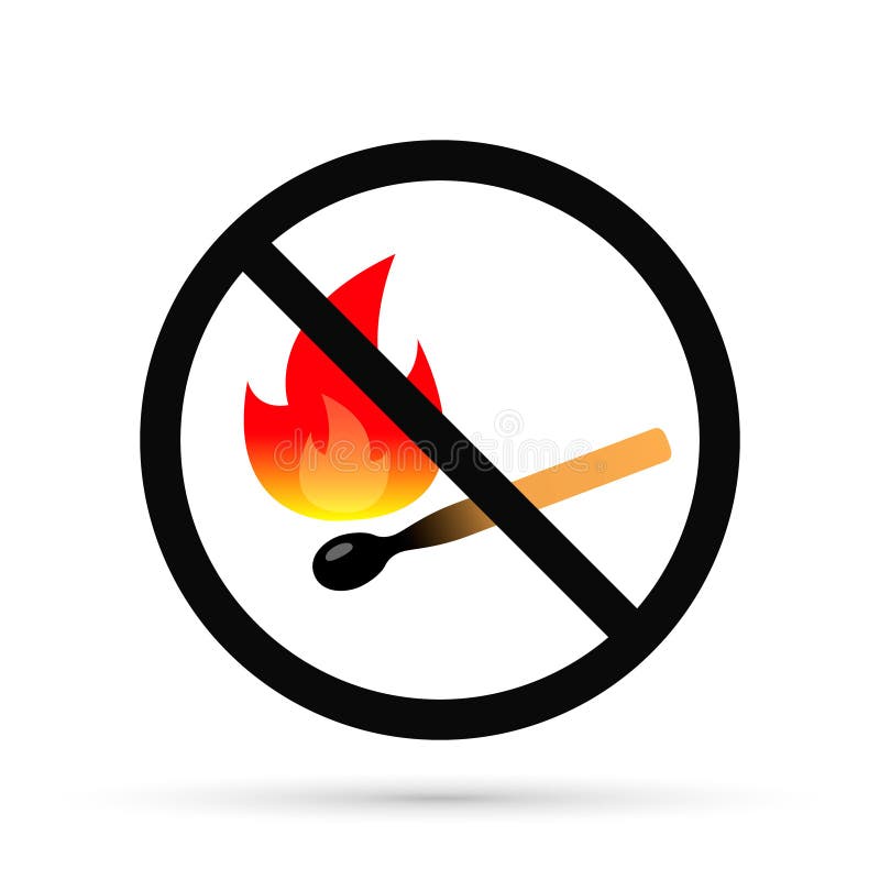 No Open Flame Sign. No Fire, No Access with Open Flame Prohibition Sign ...