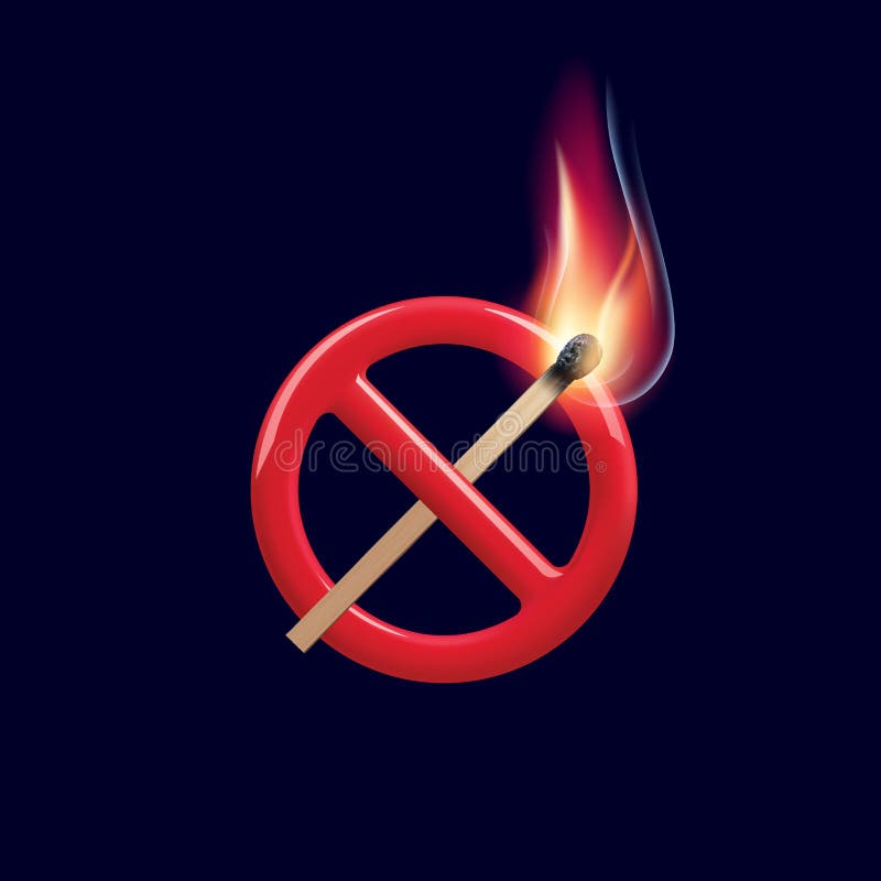 No Open Flame Sign. No Fire, No Access with Open Flame Prohibition Sign ...