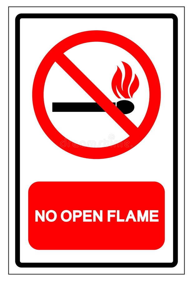 No Open Flame Symbol Sign, Vector Illustration, Isolate on White ...