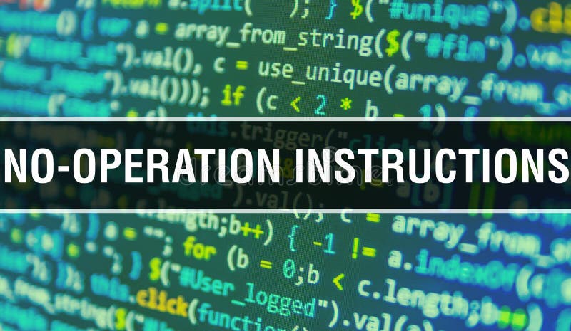 NO-OPeration Instructions Concept Illustration Using Code for ...