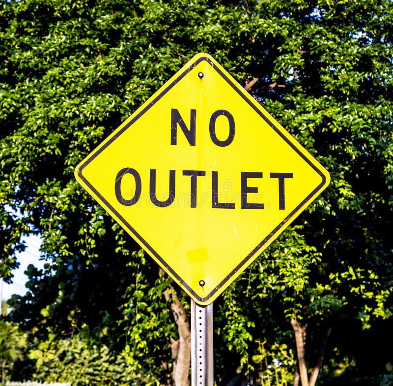 No Outlet Sign in Cocoa Beach Stock Photo - Image of exclusivity, home ...
