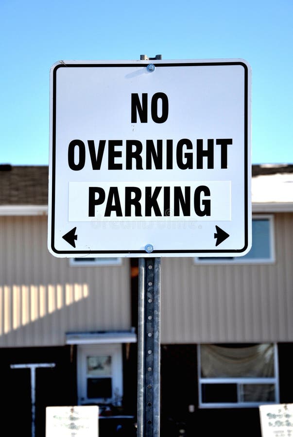 No overnight parking sign stock image. Image of notice - 58010745