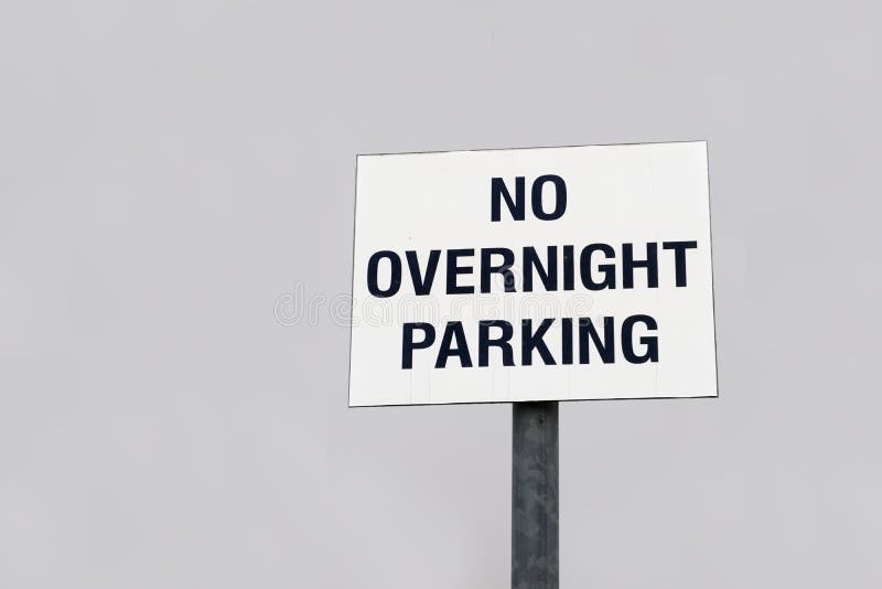 No overnight parking sign stock photo. Image of overnight - 130916994