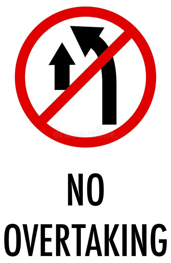No Overtaking Sign Icon White Stock Vector - Illustration of icon, rule ...
