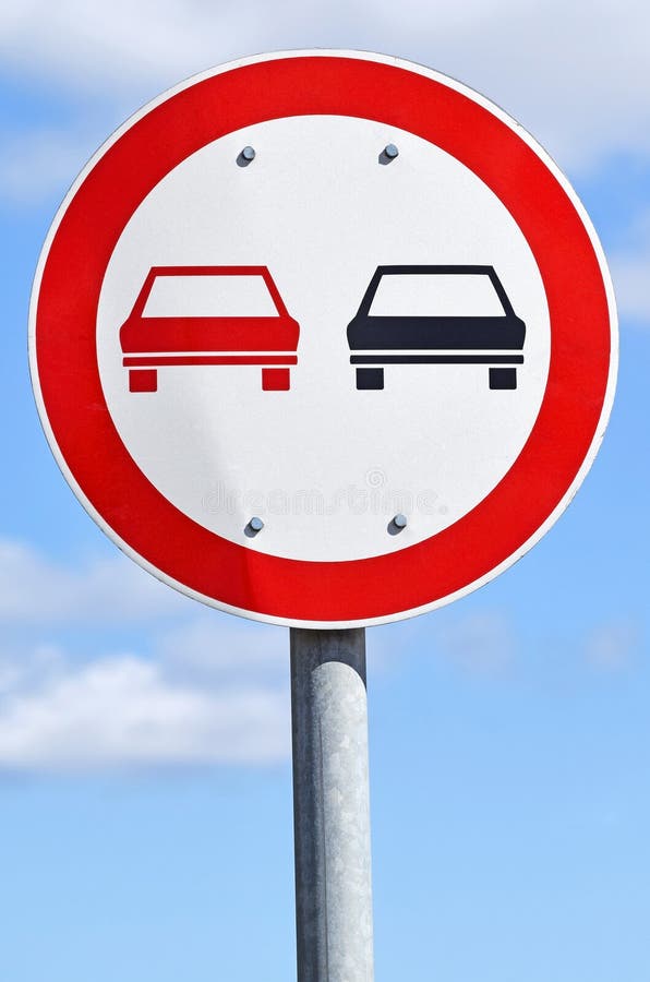 No overtaking traffic sign stock image. Image of road - 59396327