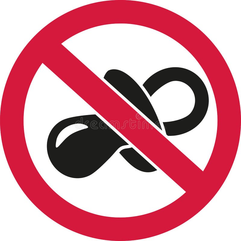 No pacifier - ban symbol stock vector. Illustration of graphic - 107183452