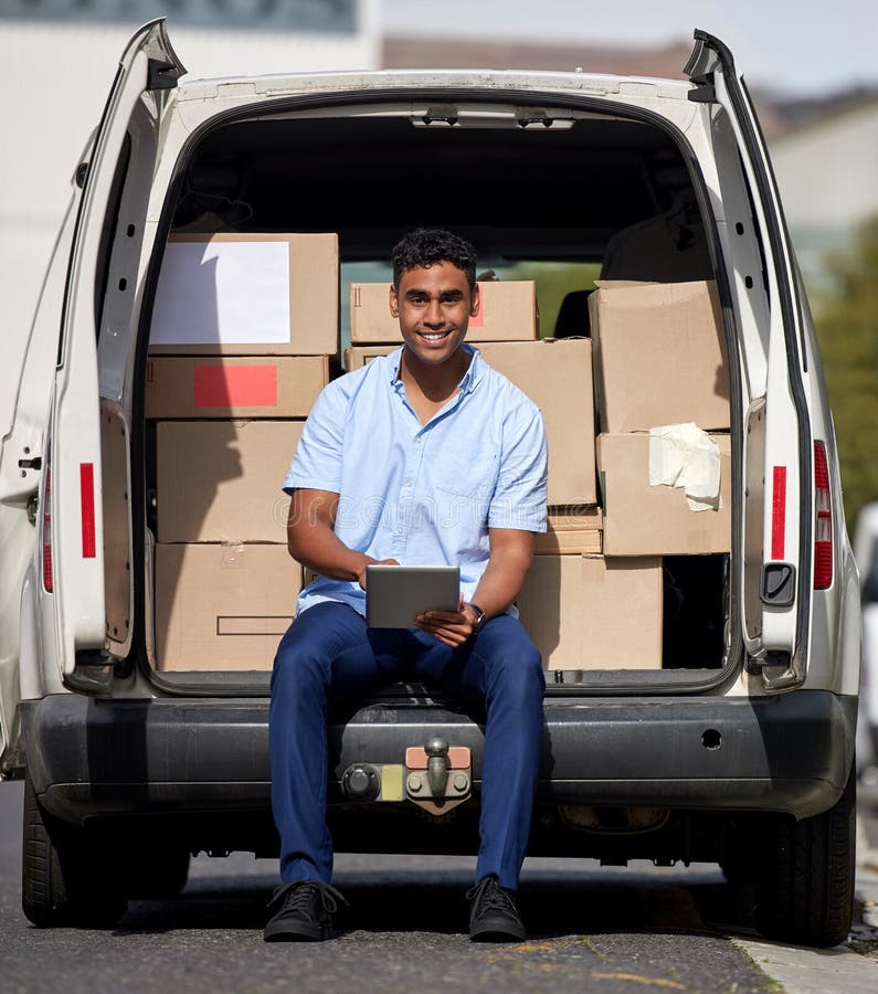 No Package Goes Missing with Our Tracking System. Portrait of a Young ...