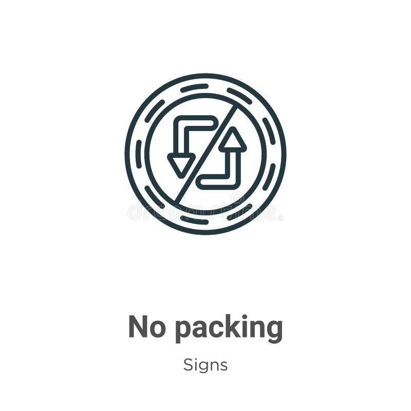 No Packing Icon in Filled, Thin Line, Outline and Stroke Style. Vector ...