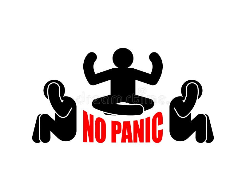 No Panic Sign. Keep Calm Symbol Stock Vector - Illustration of graphic ...