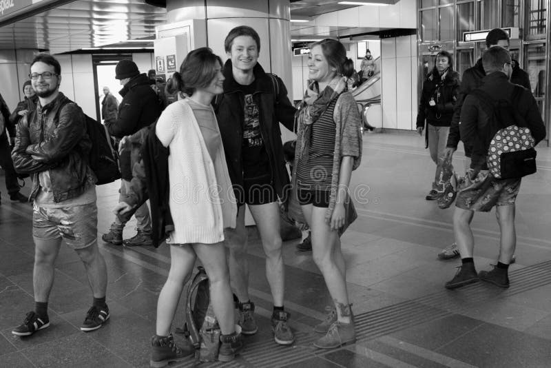 No Pants Day Vienna Subway Ride Editorial Photo - Image of annual ...