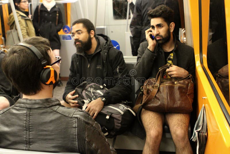 No Pants Day Vienna Subway Ride Editorial Photo - Image of trousers ...