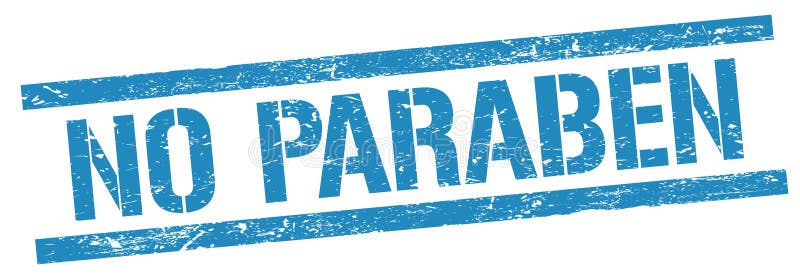 NO PARABEN Text on Blue Grungy Rectangle Stamp Stock Illustration ...