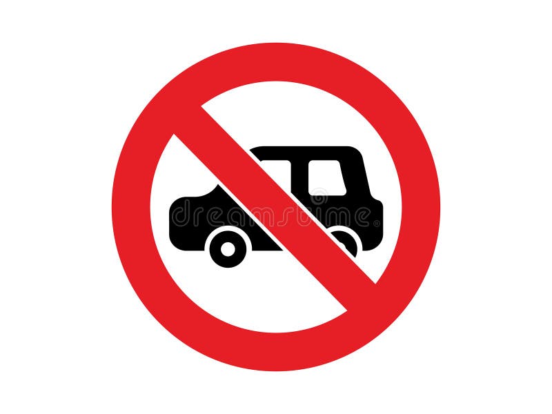 No Parking Allowed Sign Vector Illustration Stock Illustration ...