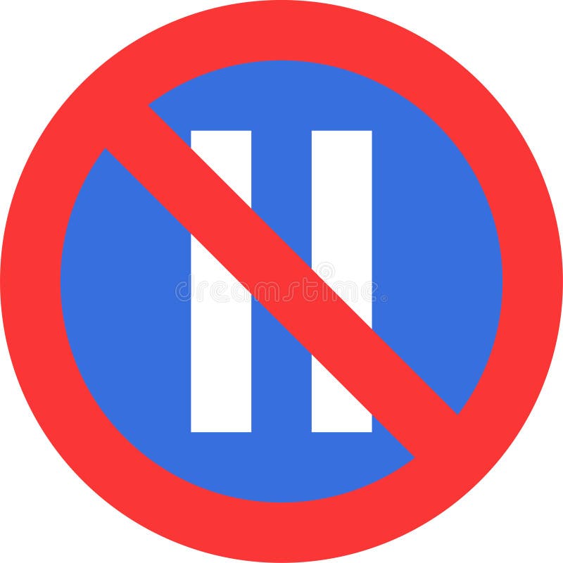 No Parking on Even Days Sign Icon, Traffic Sign Vector Illustration ...